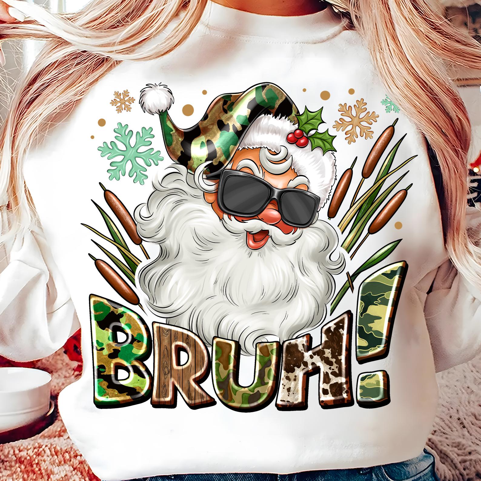 Merry Christmas Bruh PNG: Santa Claus Design (digital Download - Etsy