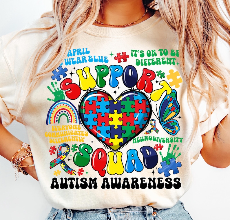 Autism Support Squad PNG: Awareness Design (digital Download) - Etsy