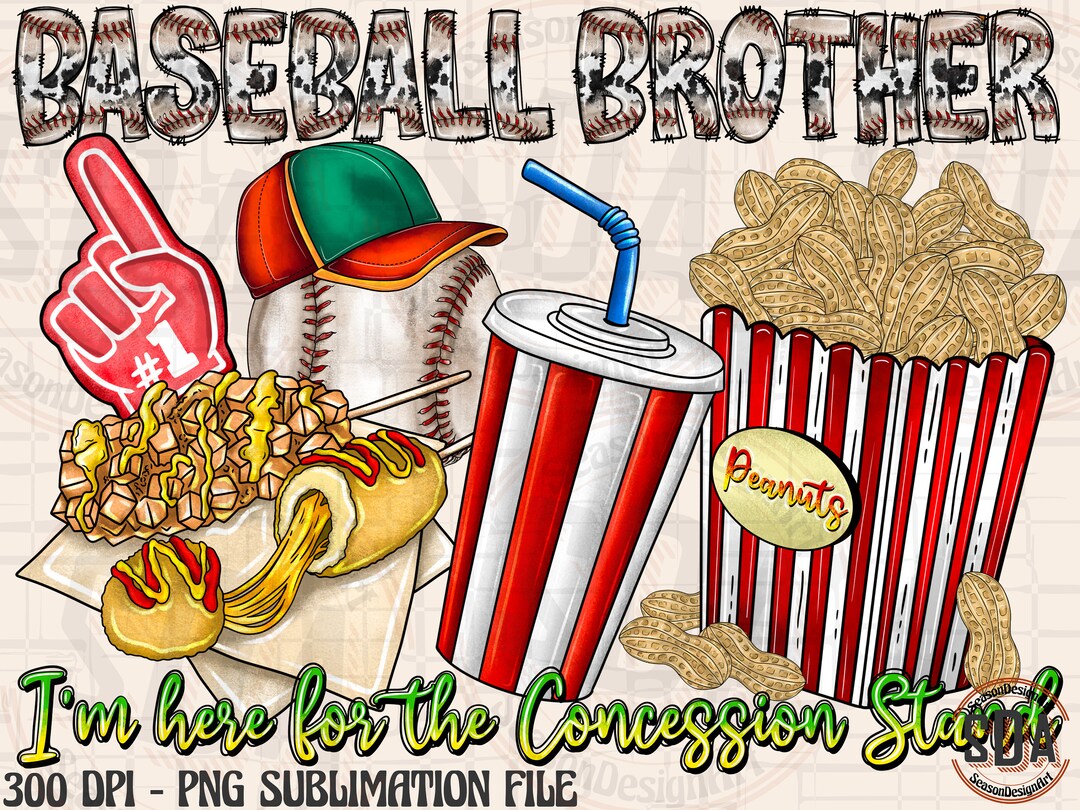 Baseball Brother Png Im Here for Concession Stand Png - Etsy