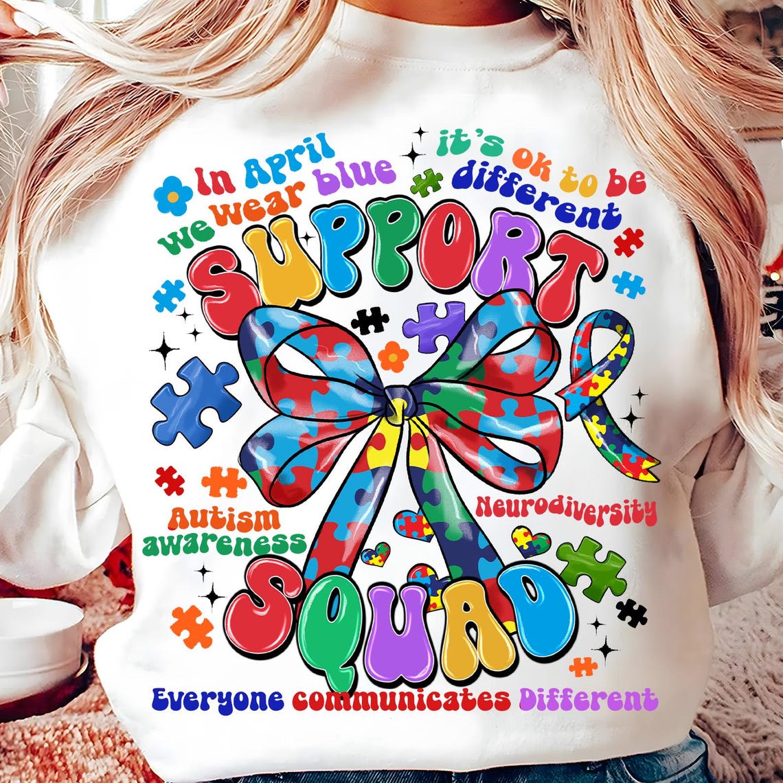 Autism Support Squad PNG: Awareness Design (digital Download) - Etsy
