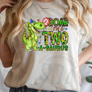 Two-a-saurus Png, Dinosaur Second Birthday Design File, Dinosaur Two ...
