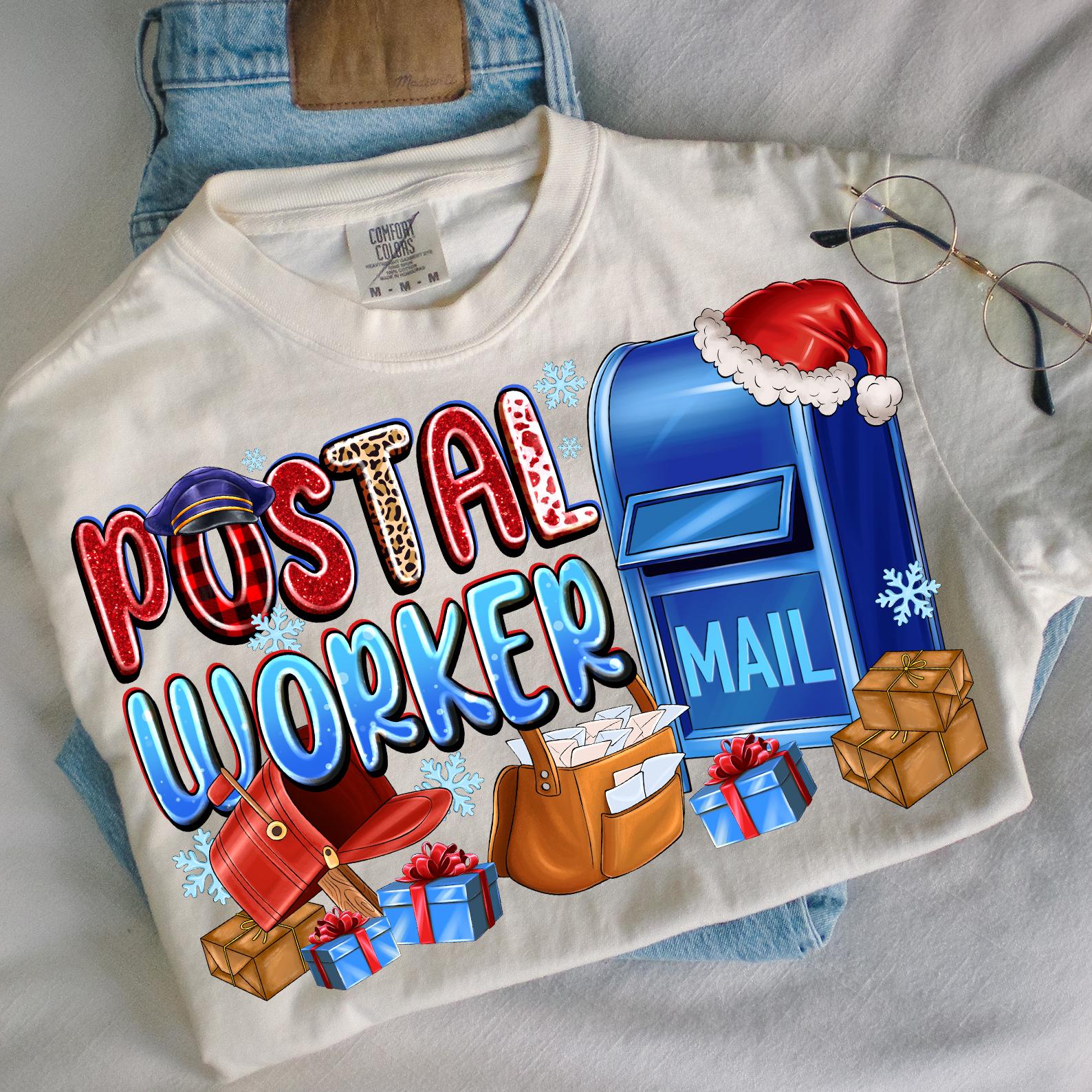 Christmas Postal Worker PNG: Sublimation Design (digital Download) - Etsy