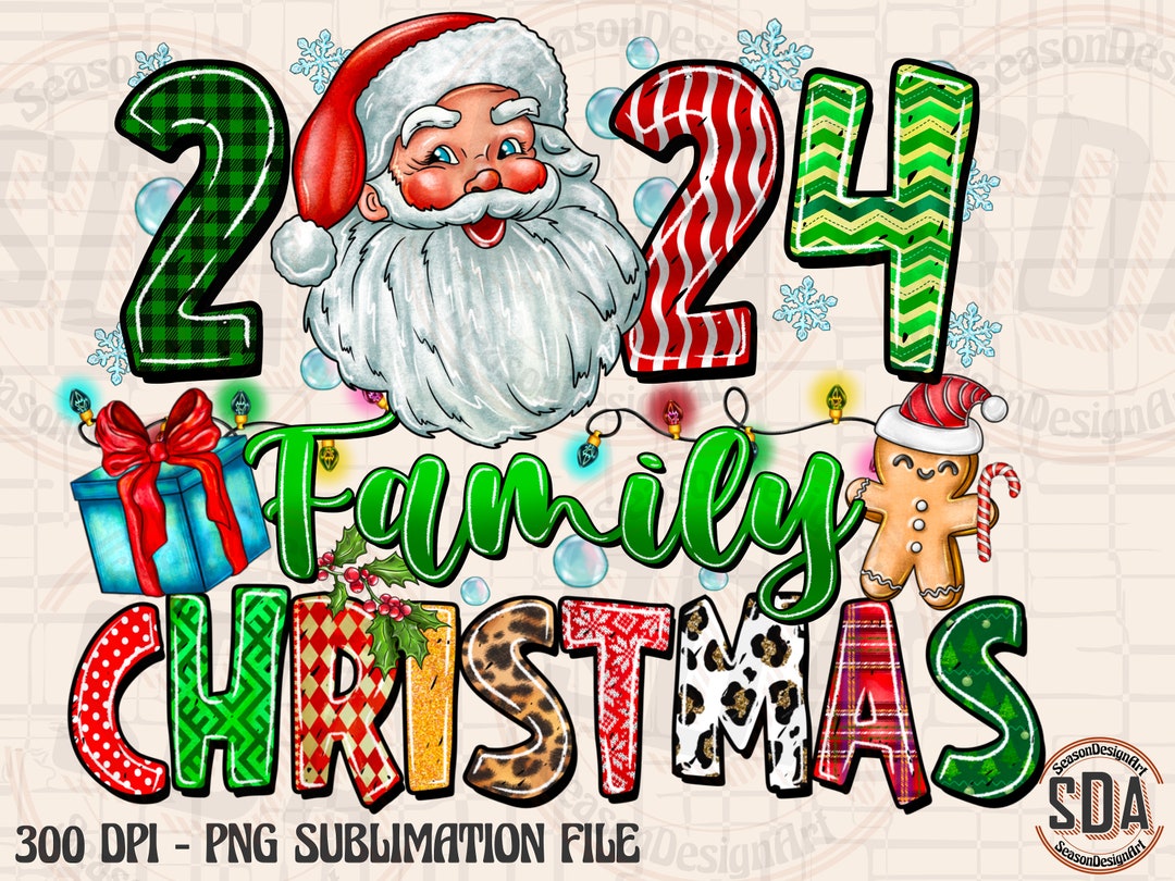 2024 Family Christmas Png, Western Png, Santa Claus, Christmas 2024 ...