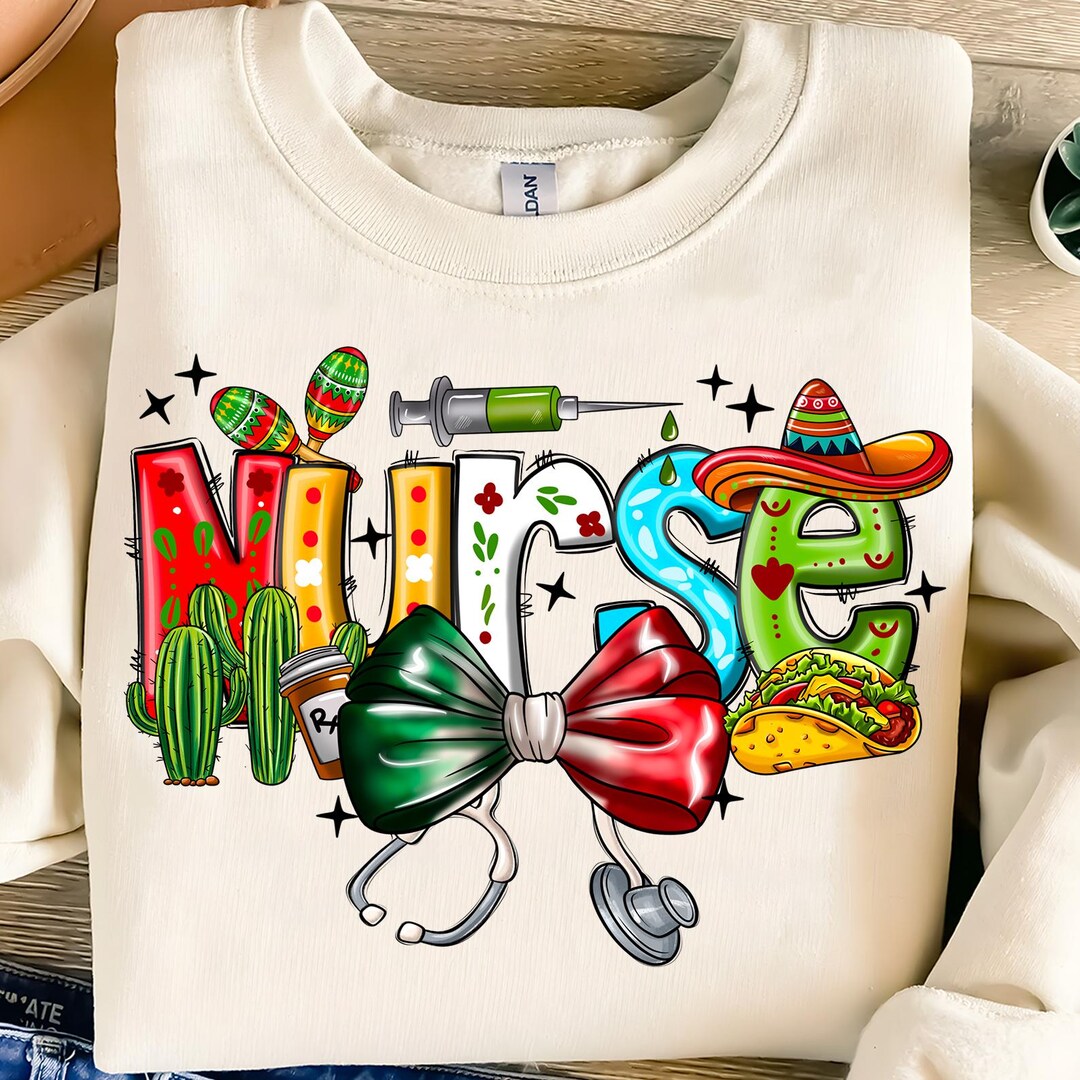 Cinco De Mayo Nurse Coquette Bow PNG - Mexican Day Design (digital ...