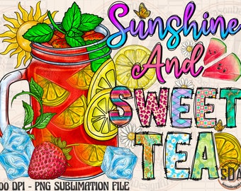 Sunshine and Sweet Tea Png Digital Downloads Tea Beach - Etsy