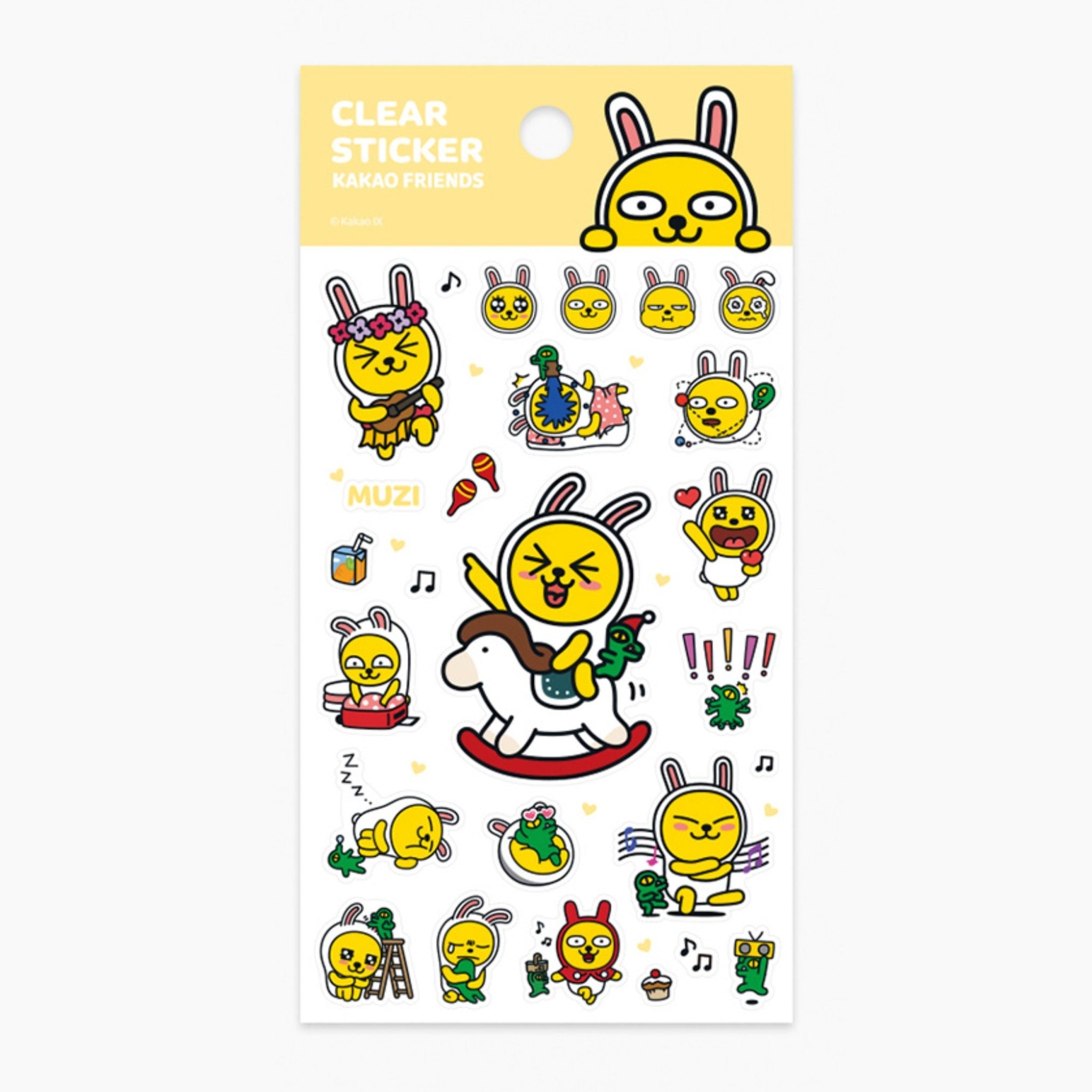 KAKAO FRIENDS Cute Character Clear Sticker Pack for Kids - Etsy