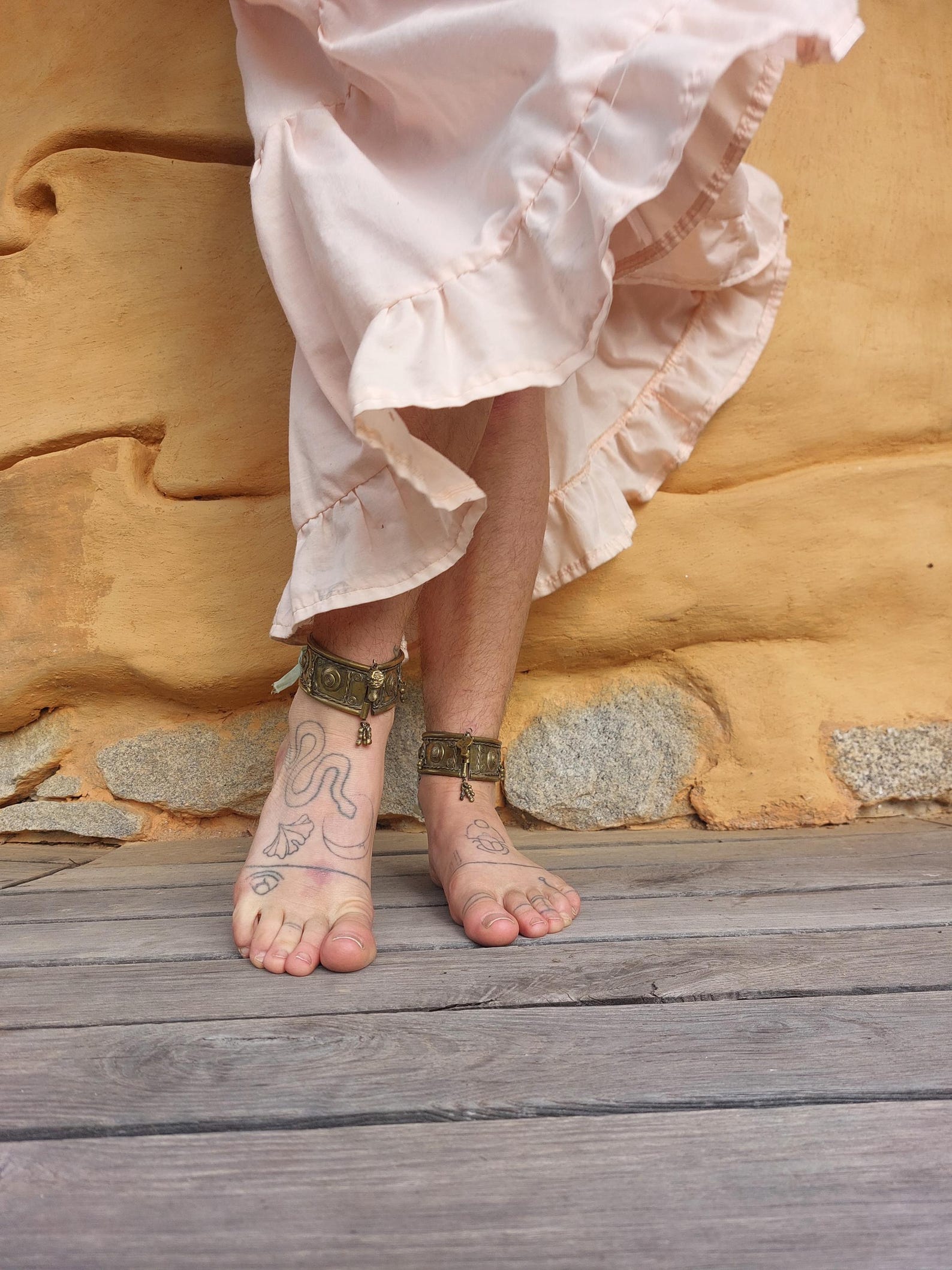 Handmade Brass Aloni Ankle Cuff (pair) - Etsy