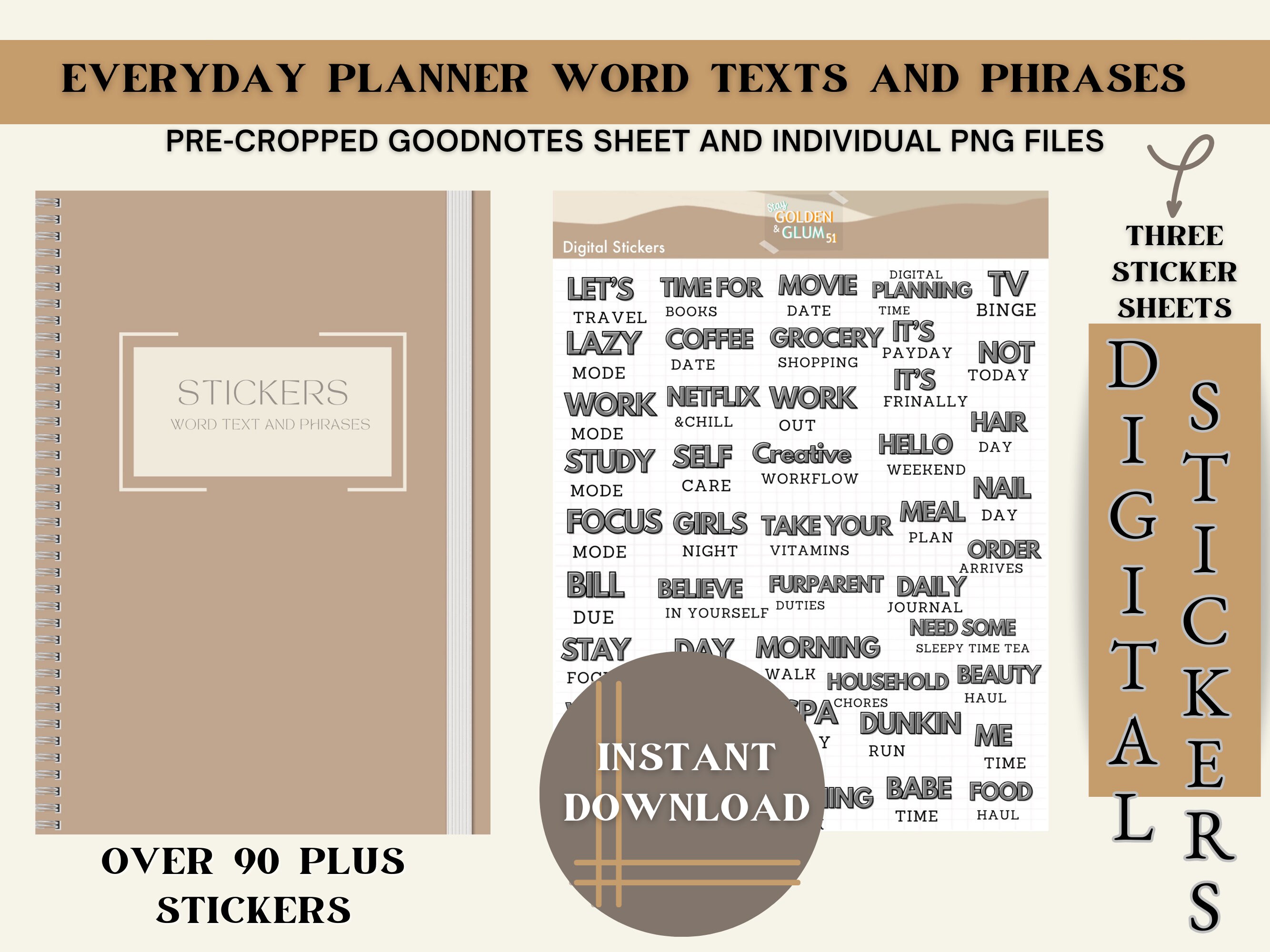 Planner Word Texts and Phrases | Planner Words| Digital Planner ...