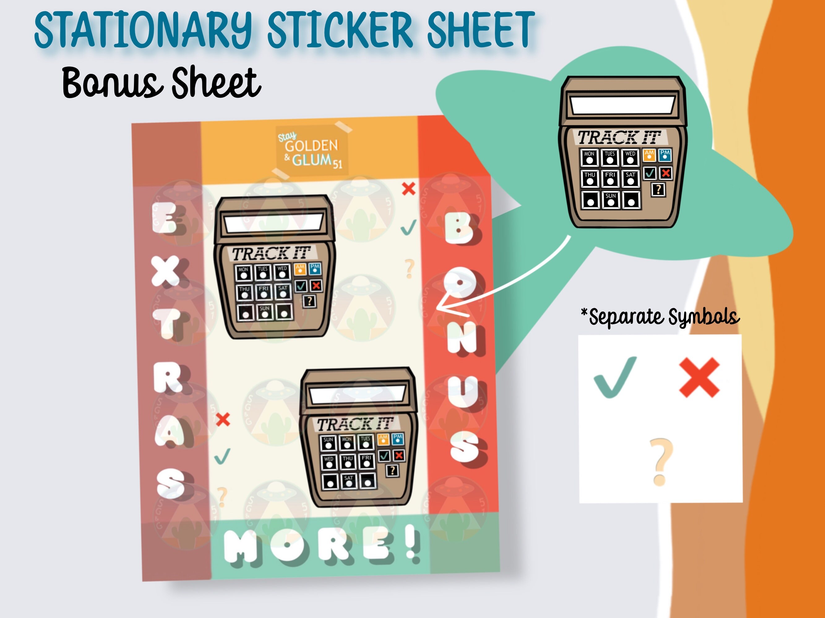 Stationary Digital Sticker Sheet Goodnotes Digital - Etsy