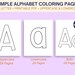 Printable Alphabet Coloring Pages, Alphabet Instant Digital Download ...