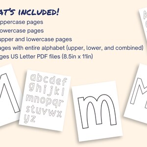 Printable Alphabet Coloring Pages, Alphabet Instant Digital Download ...