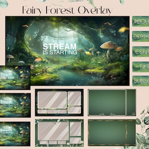 Magical Butterfly Fairy Forest Overlay Package for Twitch and - Etsy