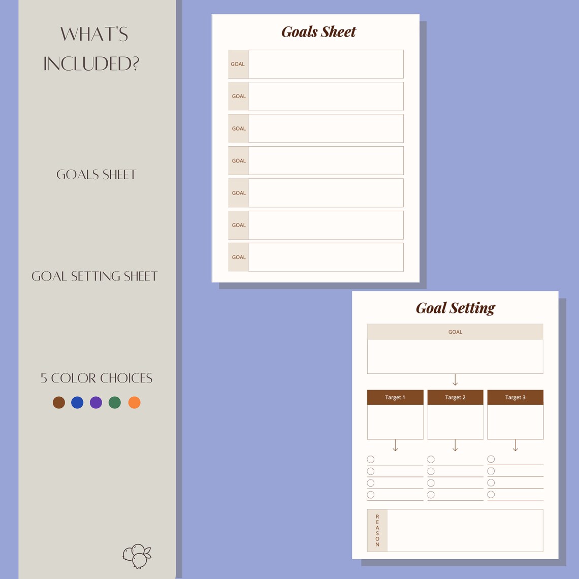 Goal Planning Template Pages Individual Goal Planning Divide Goals Into ...