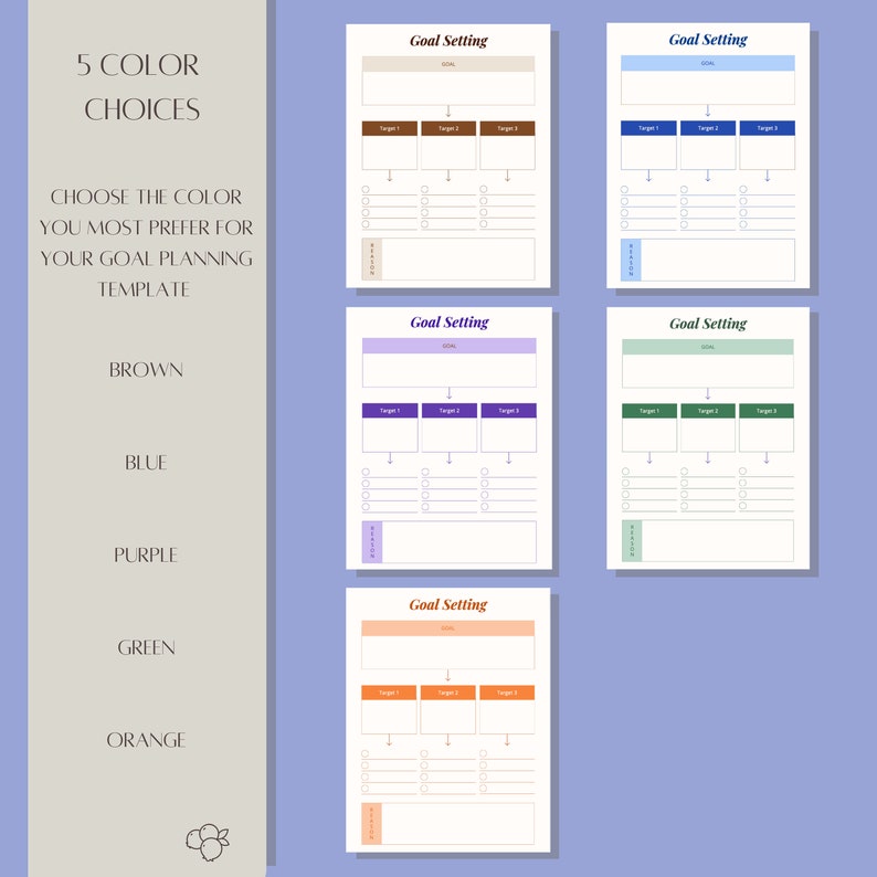 Goal Planning Template Pages Individual Goal Planning Divide Goals Into ...