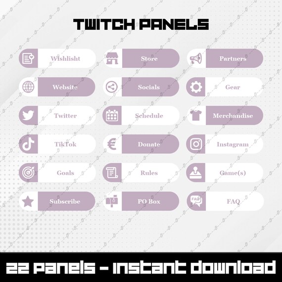Custom Panel Design / twitch Youtube Tiktok Facebook - Etsy