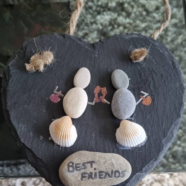 Best Friend Pebble Art - Etsy UK