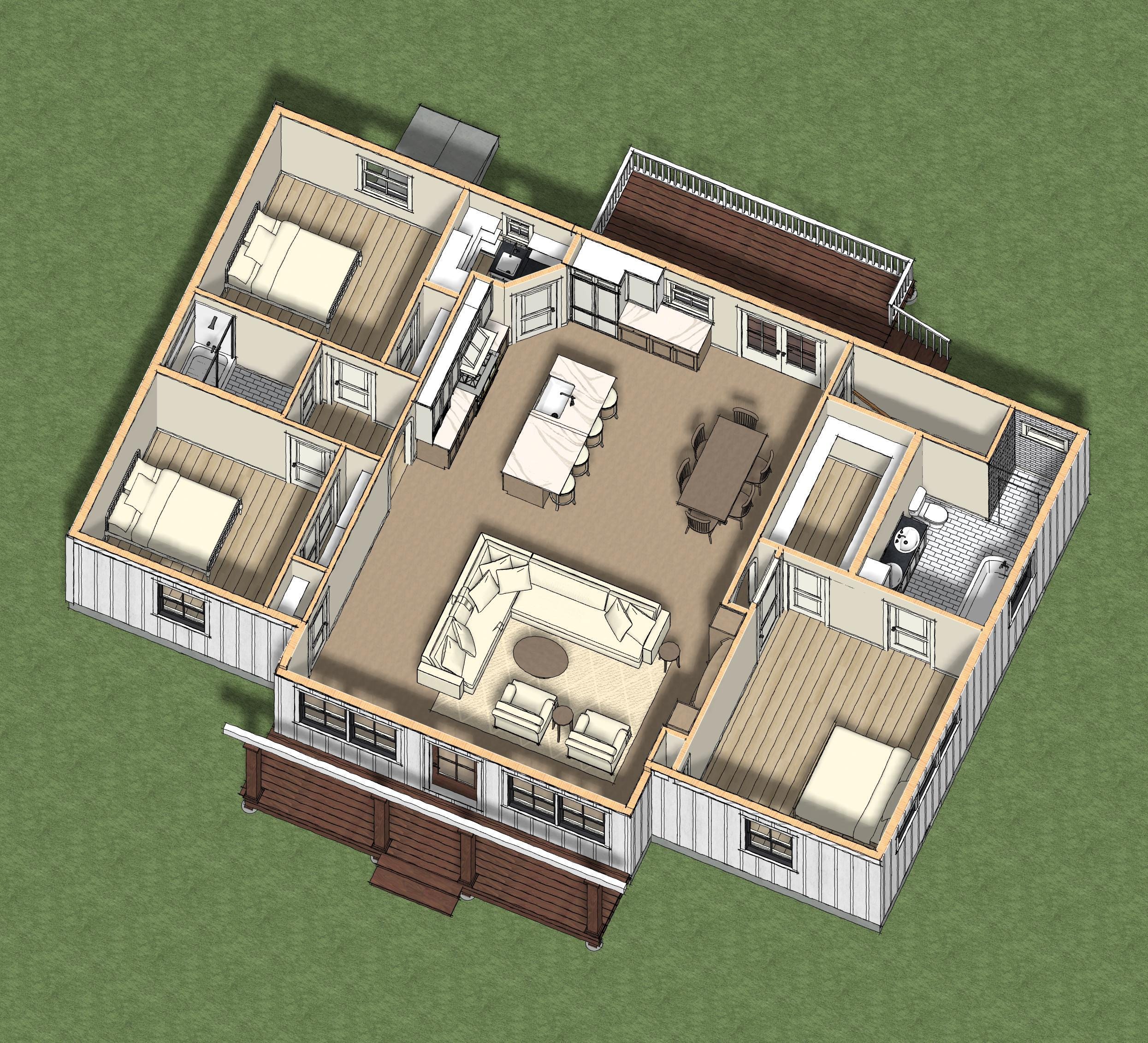 Farmhouse - 1600 Sqft - 3 Bedroom 2 Bath - Modern Farmhouse Ranch Home ...