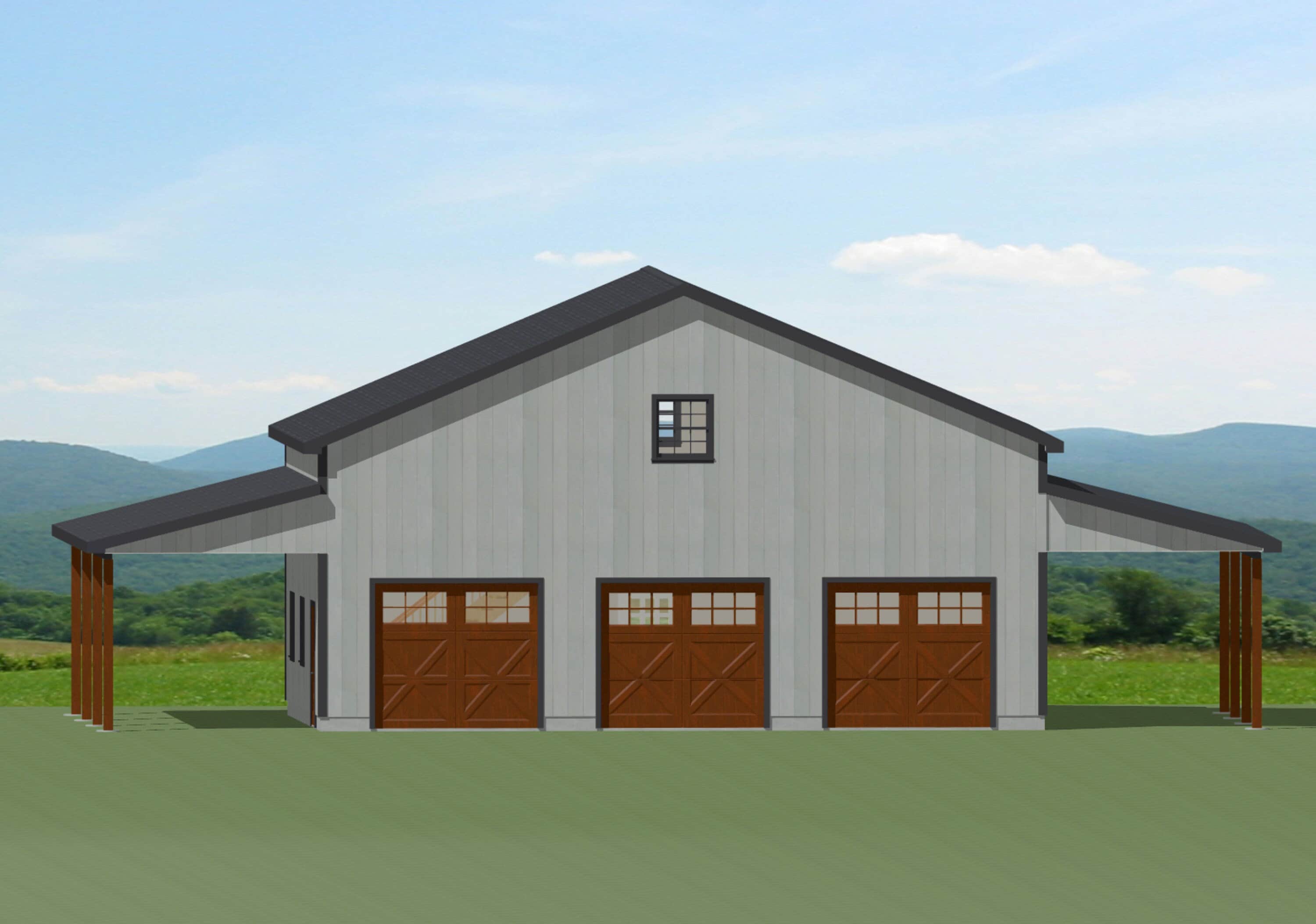 3 Car Garage Plan - 40' X 30' - With Second Floor Storage (G2) - Etsy