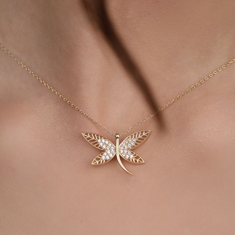 Dragonfly Necklace - Etsy