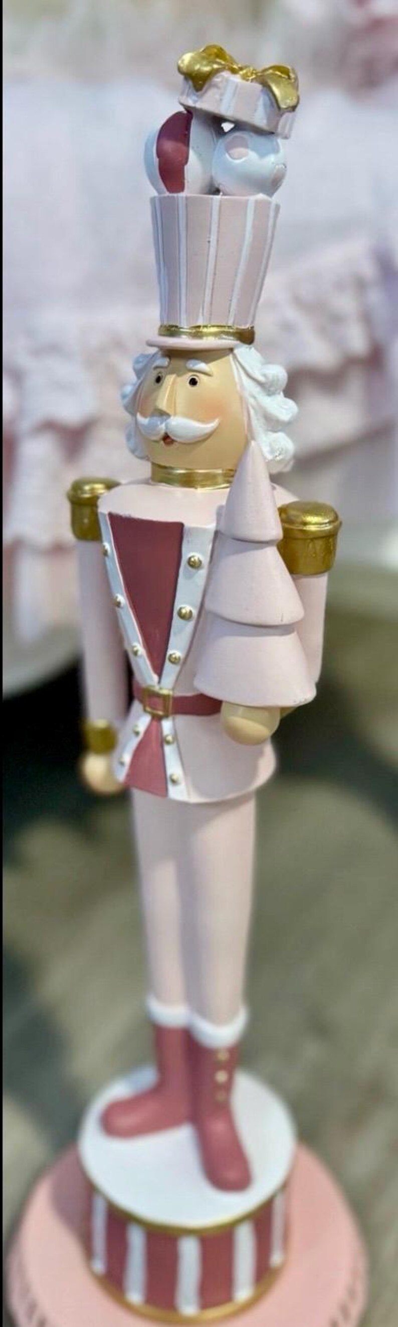 Hand Painted -pastel Nutcracker With Gifts - Etsy