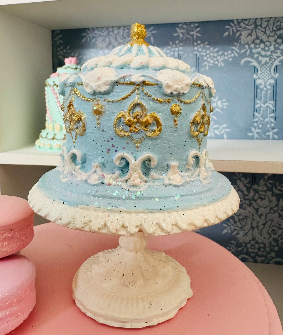 Handmade Sweet Cake Resin on Pedestal - Etsy