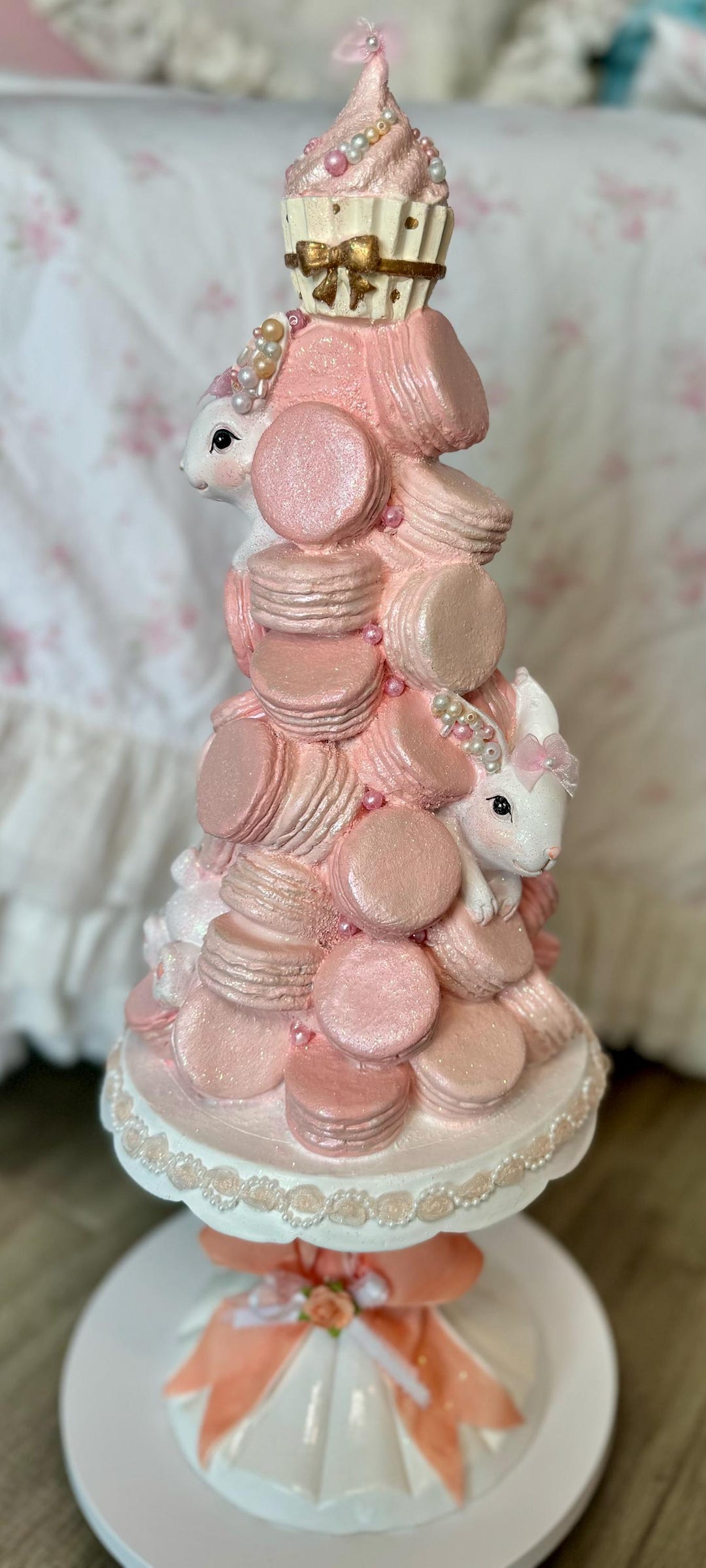 Pink Macaron Tower on Base - Etsy