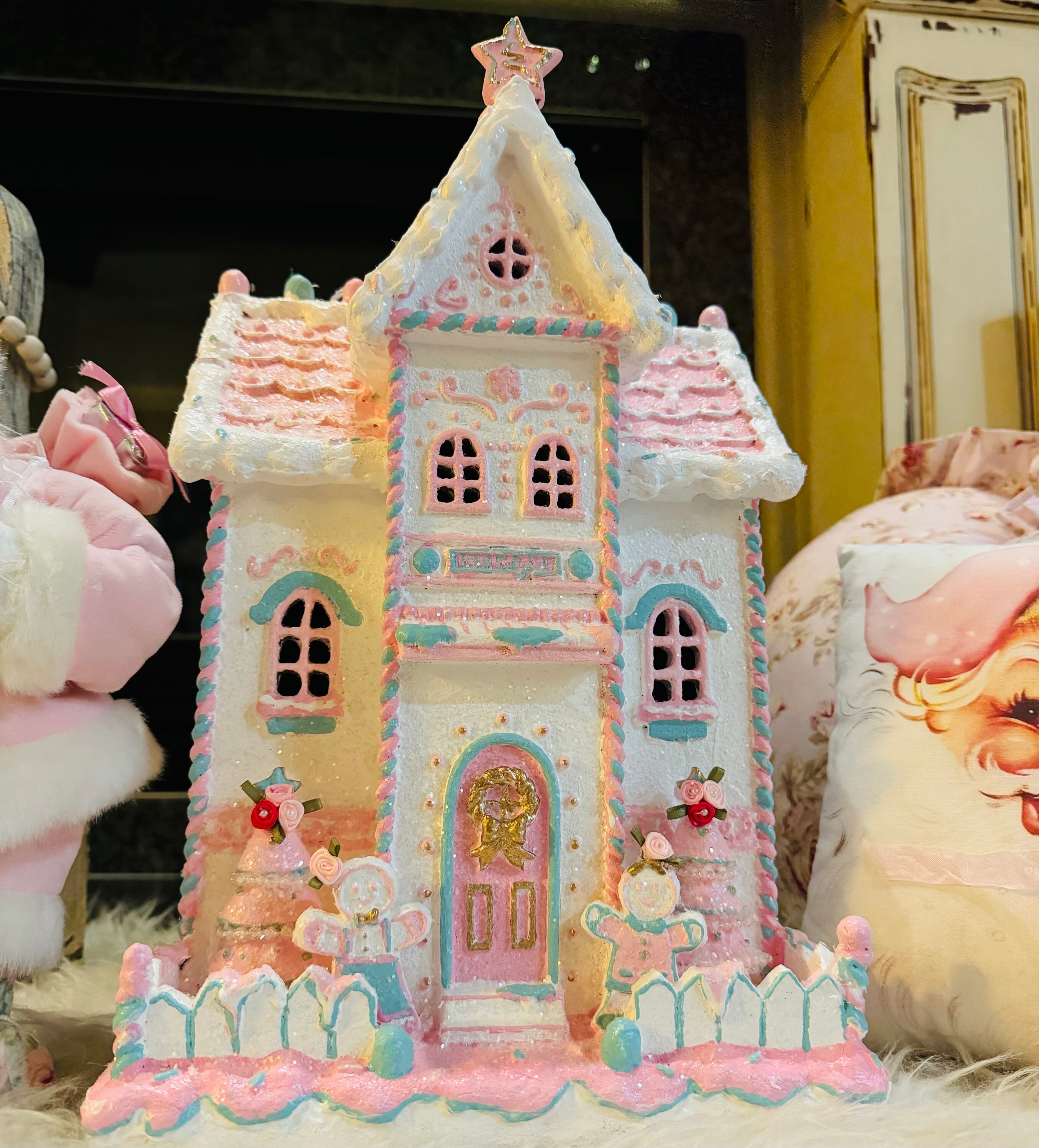 Gorgeous Custommade Pastel Pink LED Gingerbread House - Etsy