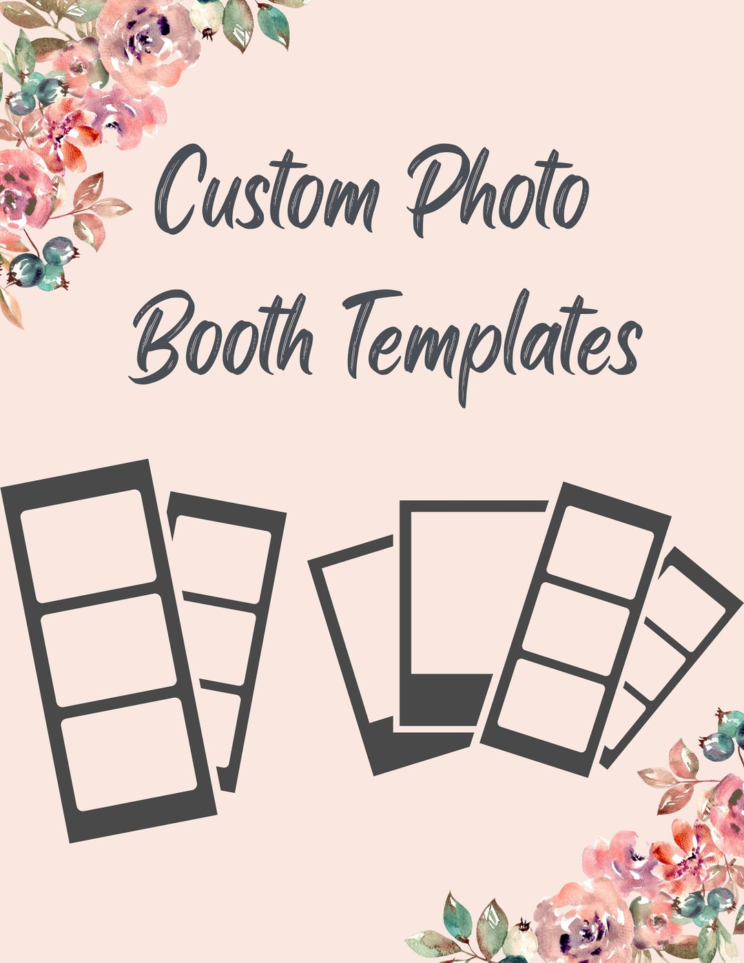 Custom Photo Booth Templates - Etsy
