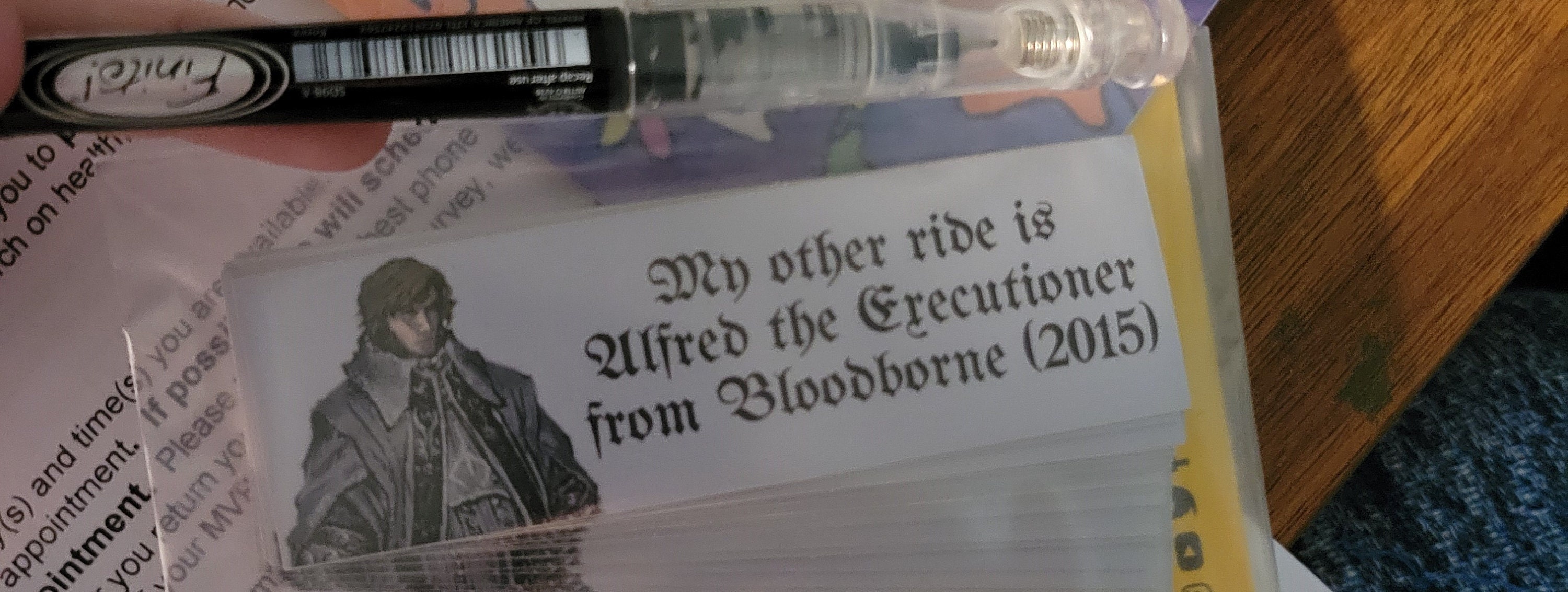 My Other Ride is Alfred the Executioner From Bloodborne 2015 Bumper ...