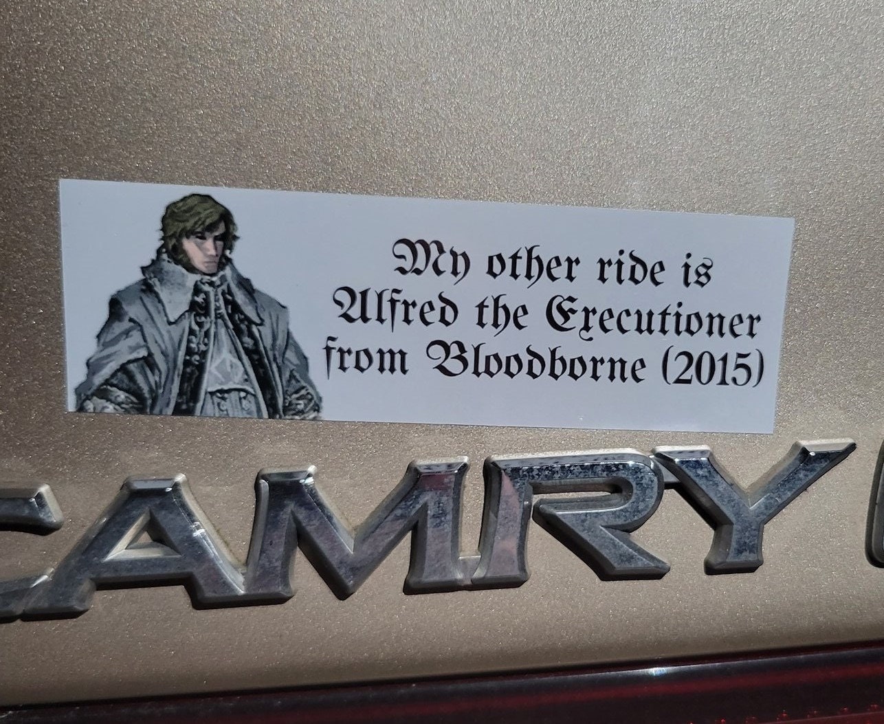 My Other Ride is Alfred the Executioner From Bloodborne 2015 Bumper ...