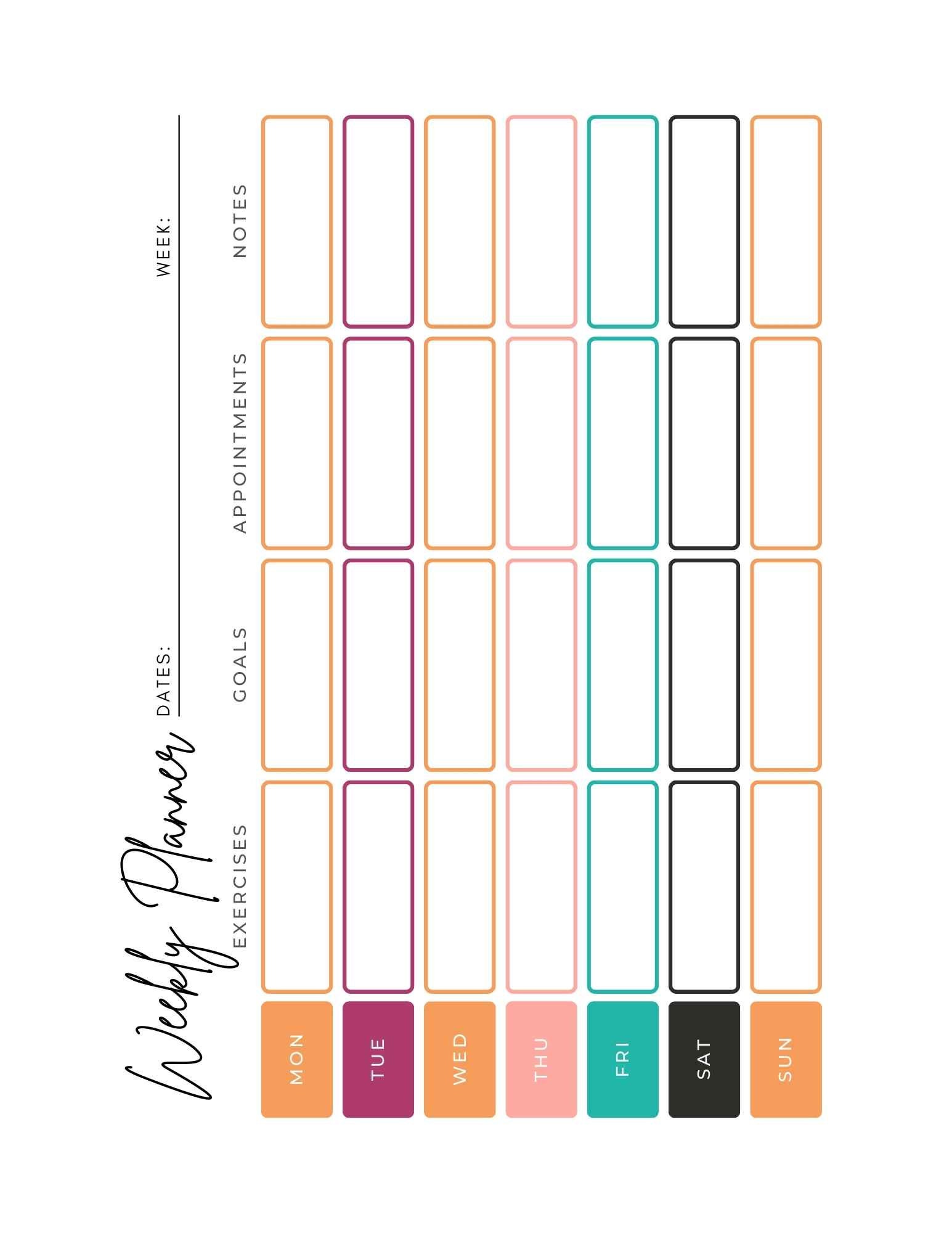 Health and Fitness Journal Workout Planner Wellness Tracker Weight Loss ...