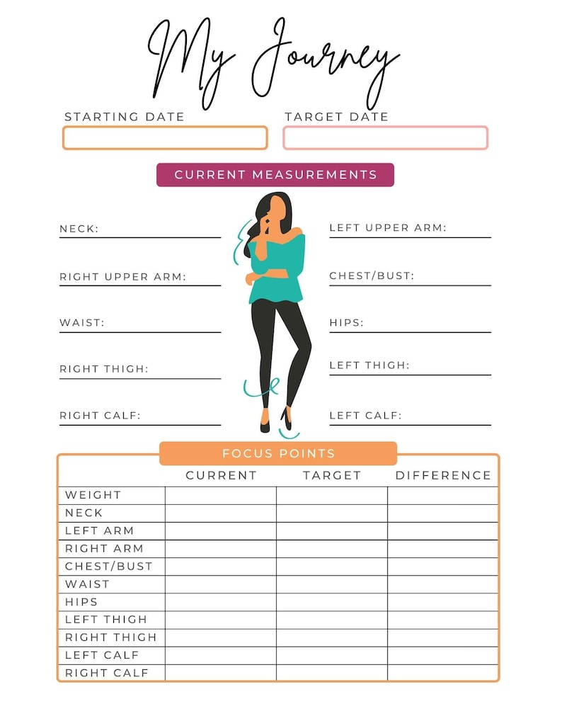 Health and Fitness Journal | Workout Planner | Wellness Tracker ...