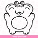 Cute Clipart SVG Kawaii Frog Digital Instant Download, Sticker, Cricut ...