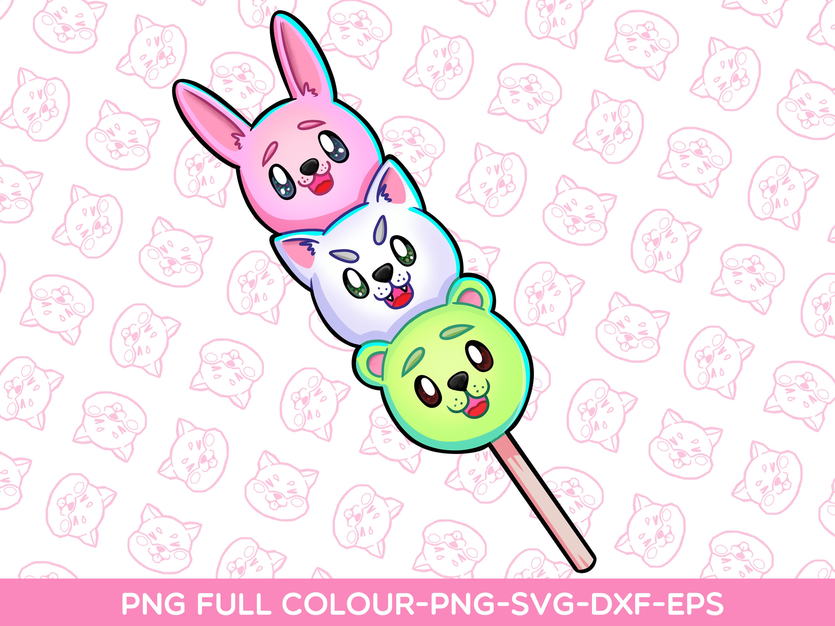 Lindo Clipart SVG Kawaii Dango Descarga Instantánea Digital - Etsy México