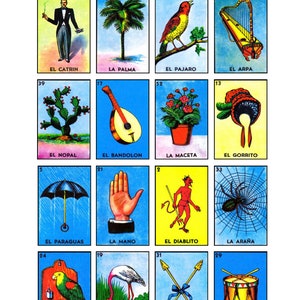 JPEG Mexican Loteria Cards 60 Count JPEG and PDF - Etsy