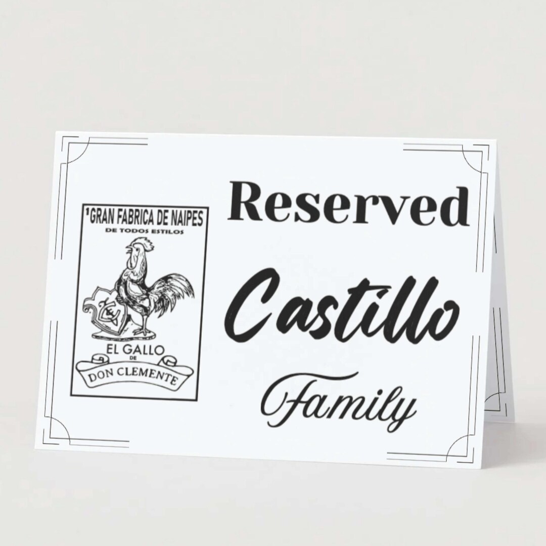 Reservation Cards Mexican Bingo Themed Customizable Foldable Canva ...