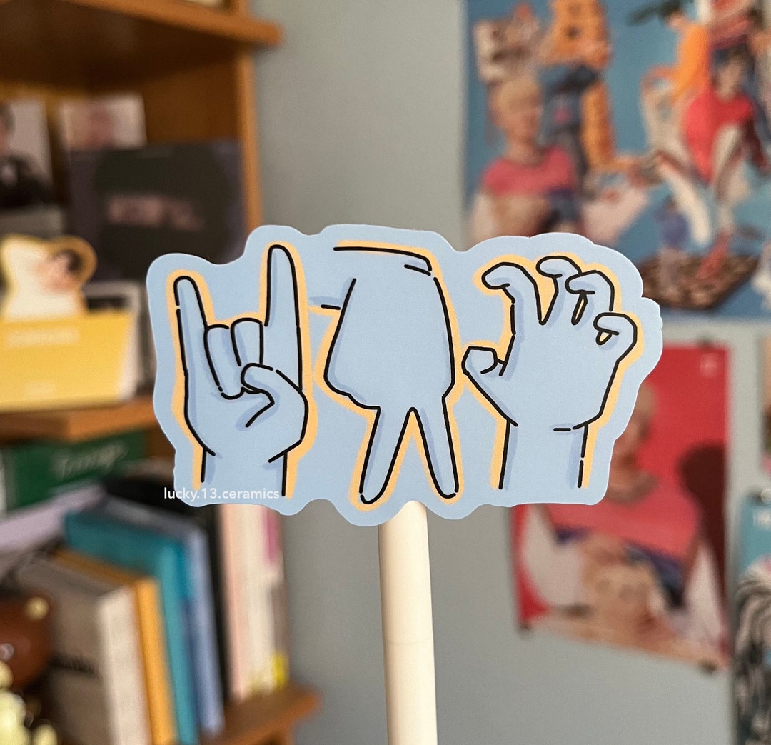 Bss Booseoksoon Fighting Hand Signs Sticker - Etsy