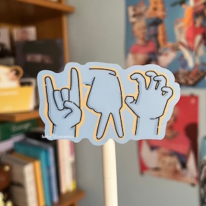 Bss Booseoksoon Fighting Hand Signs Sticker - Etsy