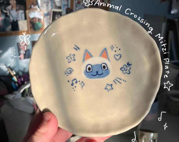 Animal Crossing Themed Little Plates - Celeste and Mitzi - Handmade ...
