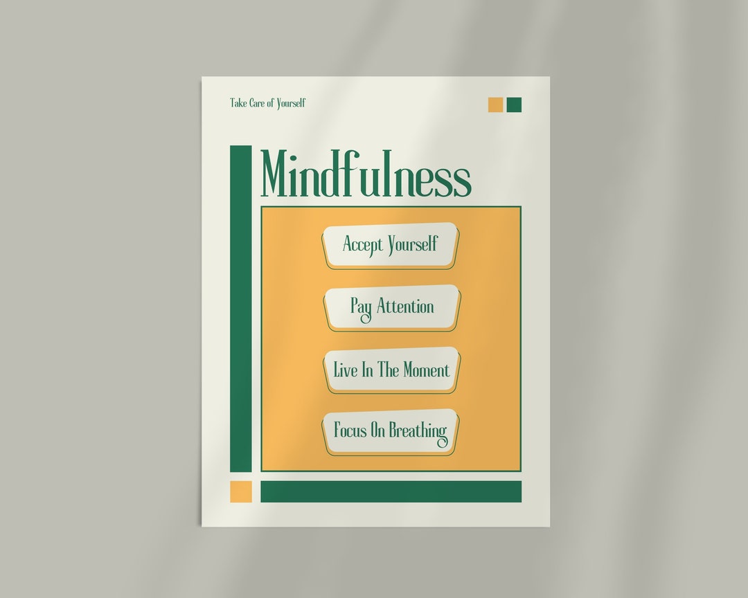 Mindfulness Poster, Mental Health Poster, Self Care Poster, Nothin ...
