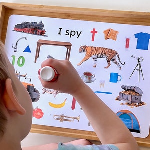 I Spy Alphabet Mats Red Consonants, Blue Vowels montessori - Etsy