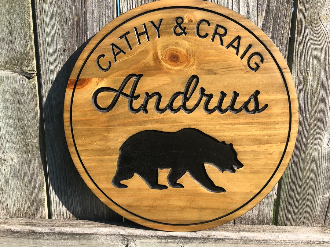 Custom Outdoor Cottage Sign | Personalized Wood Sign | Wooden Lakehouse ...