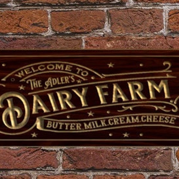 Custom Dairy Farm Sign - Etsy