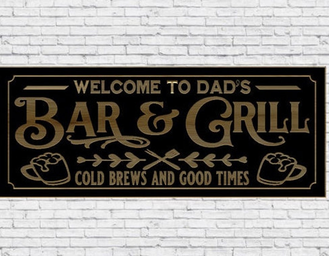 Custom BBQ Sign Personalized Wood Sign Wooden BBQ Sign Custom Engraved ...