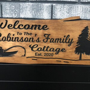 Cottage Sign | Custom Cottage Sign | Wood Cottage Sign | Anniversary ...