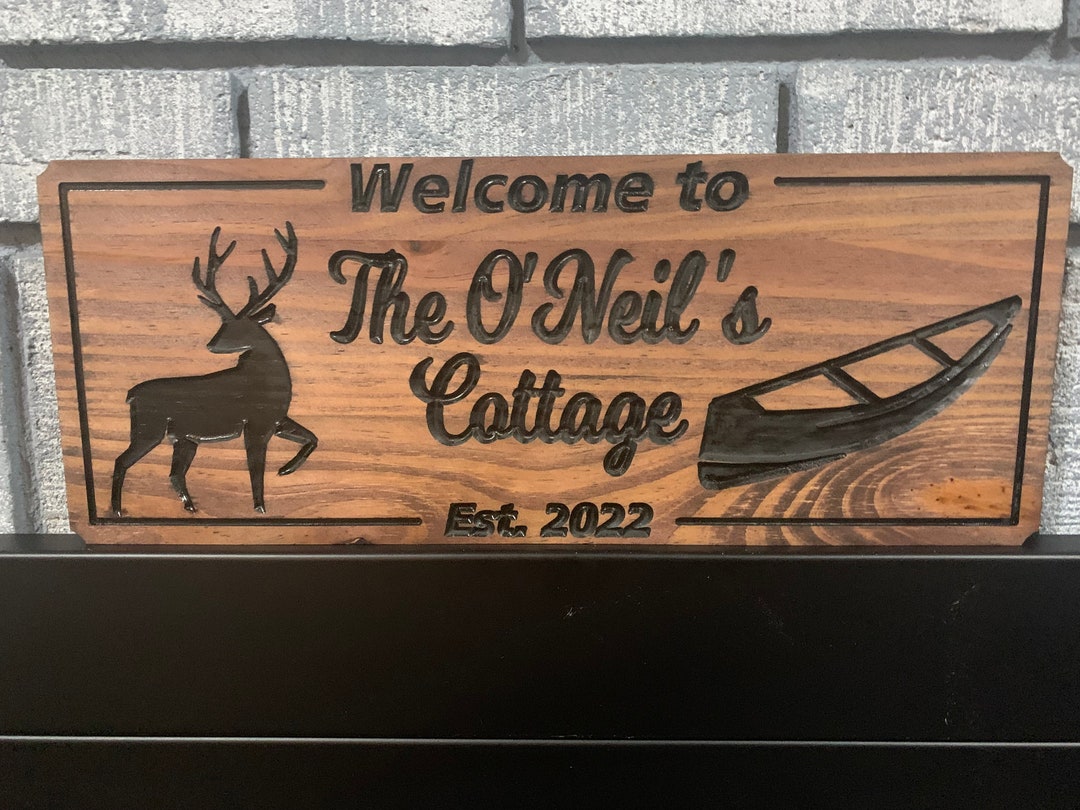 Custom Cottage Sign Custom Engraved Sign Outdoor Cottage - Etsy