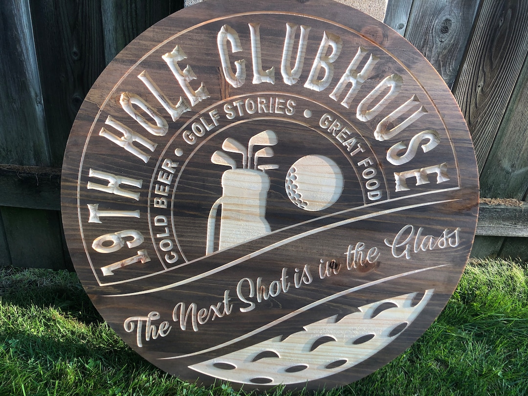 Custom Golf Sign | Custom Name Engraving | Personalized Golf Sign ...
