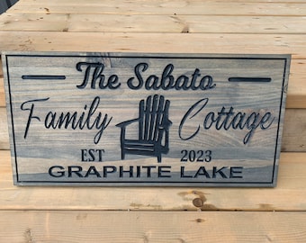Custom Cottage Sign Wood Cottage Sign Anniversary Gift - Etsy Canada