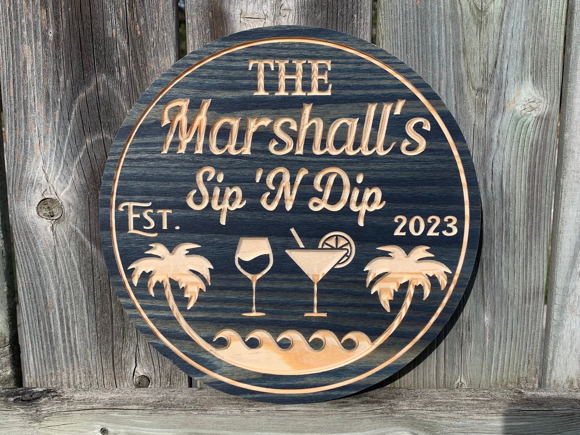 Custom Rustic Wood Beach Sign – Personalized Coastal Decor, Beach House ...