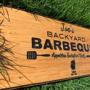 Customized Wood BBQ Sign, Wood Art Sign, Engraved Wood Sign, Custom ...